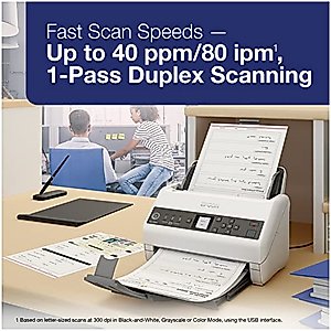 Epson DS-730N Network Color Document Scanner, 100-page Auto Document Feeder (ADF), Duplex Scanning
