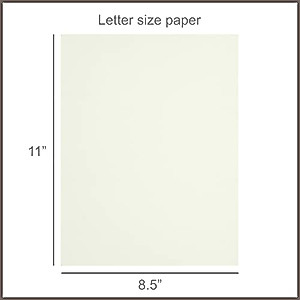 Cardstock 8.5 x 11 Paper Pack - 110 lb Yellow Ivory Cardstock Scrapbook Paper - Double Sided Card Stock for Crafts, Embossing, Cardmaking - 100 Sheets