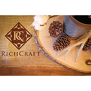 12" x 10yd NO-FRAY Burlap Roll ~ 3 - 5 Table Runners ~ Natural Long Fabric with Finished Edges. Perfect for Weddings, Placemats, Crafts. Decorate Without The Mess!