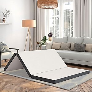 Folding Mattress, Tri-Fold Gel Memory Foam Mattress Portable Foldable Mattress with Washable Cover & Non-slip Bottom & Breathable Mesh Sides, Certipur-Us Certified, Fiberglass Free, (3 Inch, Full)