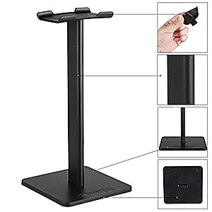 Nwubay Headphone Stand Aluminum Holder for Microsoft Xbox One Chat, Turtle Beach Recon 50X/50P/Beach XO One Stereo, KingTop Each G2000, Sony Playstation Stereo Headset & More Black