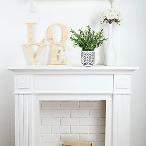 Winlyn 2 Pack Small Potted Eucalyptus Plant Artificial Plants Green Boxwood Rosemary Greenery in Modern Concrete Plant Pots