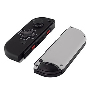 eXtremeRate Classics NES Style Soft Touch Joycon Handheld Controller Housing (D-Pad Version) Full Buttons, Replacement Shell Case for Nintendo Switch & Switch Oled Joy-Con – Console Shell NOT Included