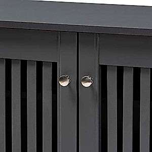 Baxton Studio Shoe Cabinets, One Size, Dark Gray
