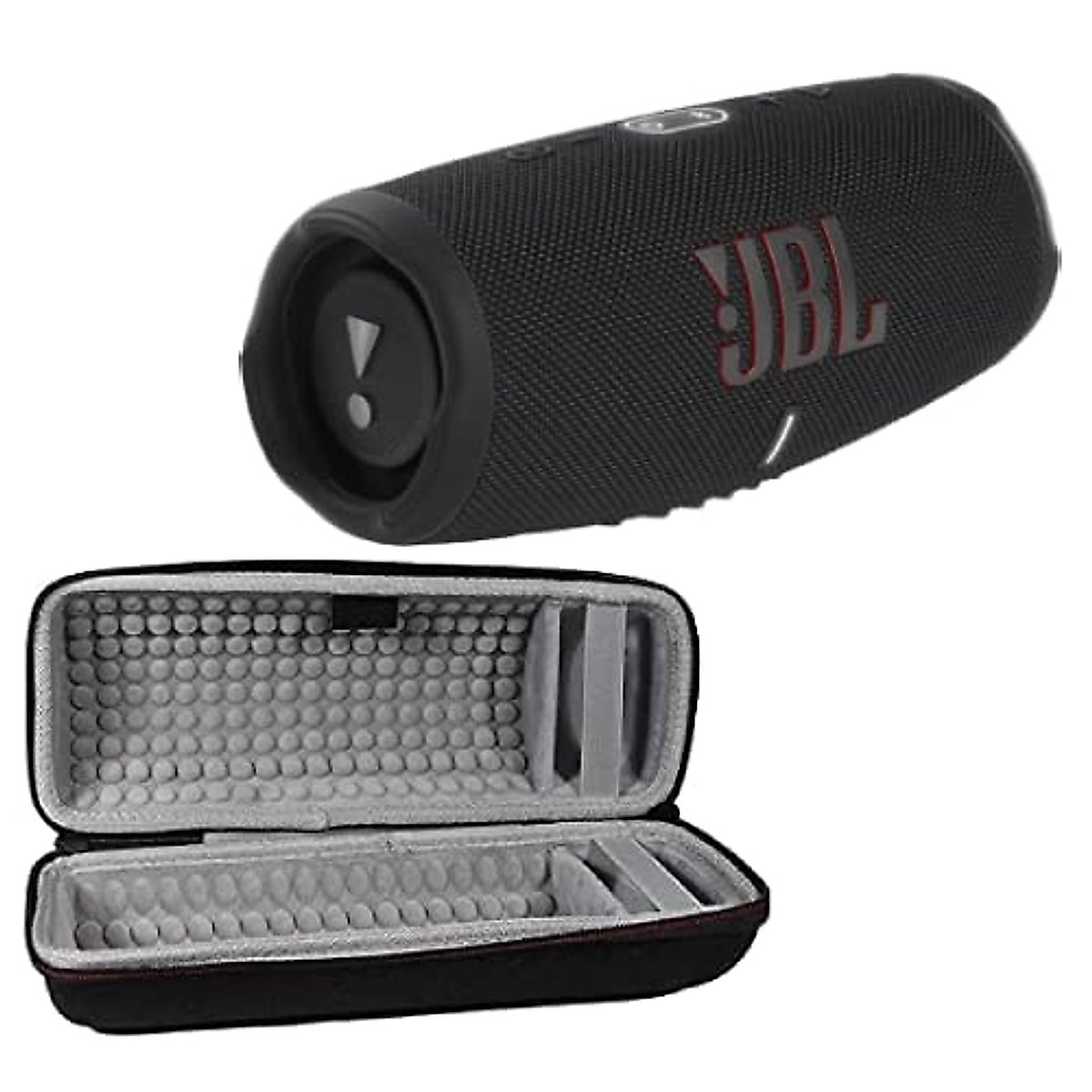 JBL Charge 5 - Portable Bluetooth Speaker with Exclusives Hardshell Travel Case with IP67 Waterproof and USB Charge Out (Black), Charge 5 with Case