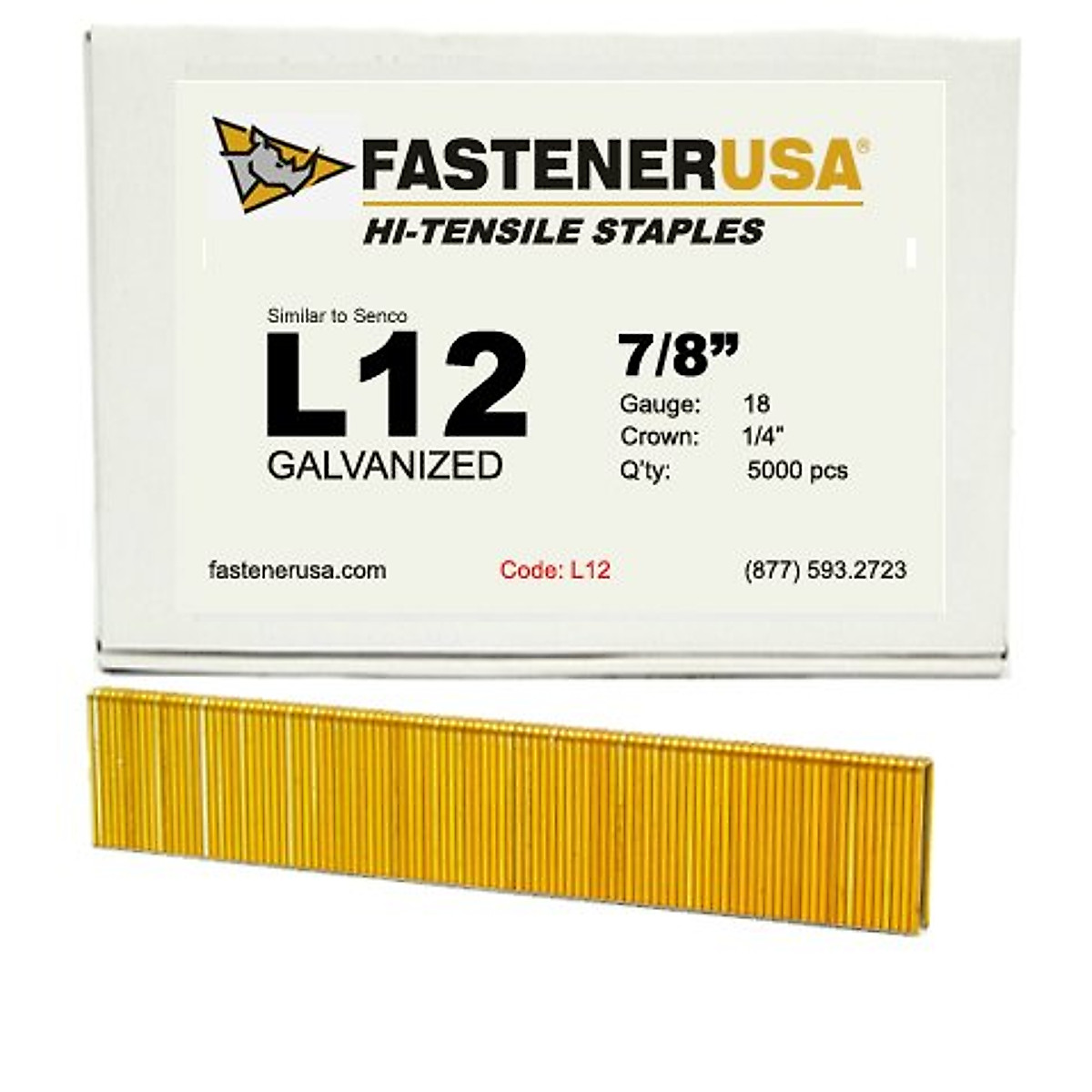 5/8" Leg x 1/4" Crown 18GA GALV L10 Staples 60,000ct | L10C12