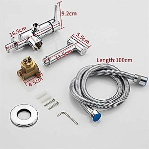 BINCAVIDOU Hand Held Bidet Sprayer,Bidet Faucetsbrass Bathroom Shower Tap Bidet Toilet Sprayer Bidet Toilet Washer Mixer Shower