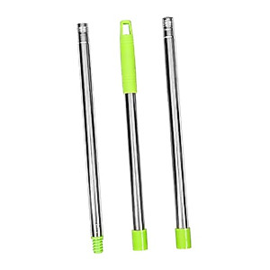 Healeved 2 Sets Mop Stick Transport Mop Pole Mop Handle Replacement Window Squeegee Commercial Broom Replace Handle Broom Holder Palo Rod para Broom Pole Mop Replace Handle Stainless Steel