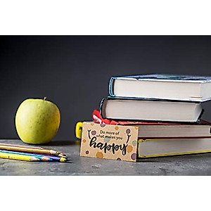 DiverseBee 60 Pack Assorted Inspirational Kraft Cards - Motivational Kindness Mini Note Cards, Encouragement Affirmation Card Set, 60 Unique Motivational Quotes - Business Card Size and Blank Back (Kraft)