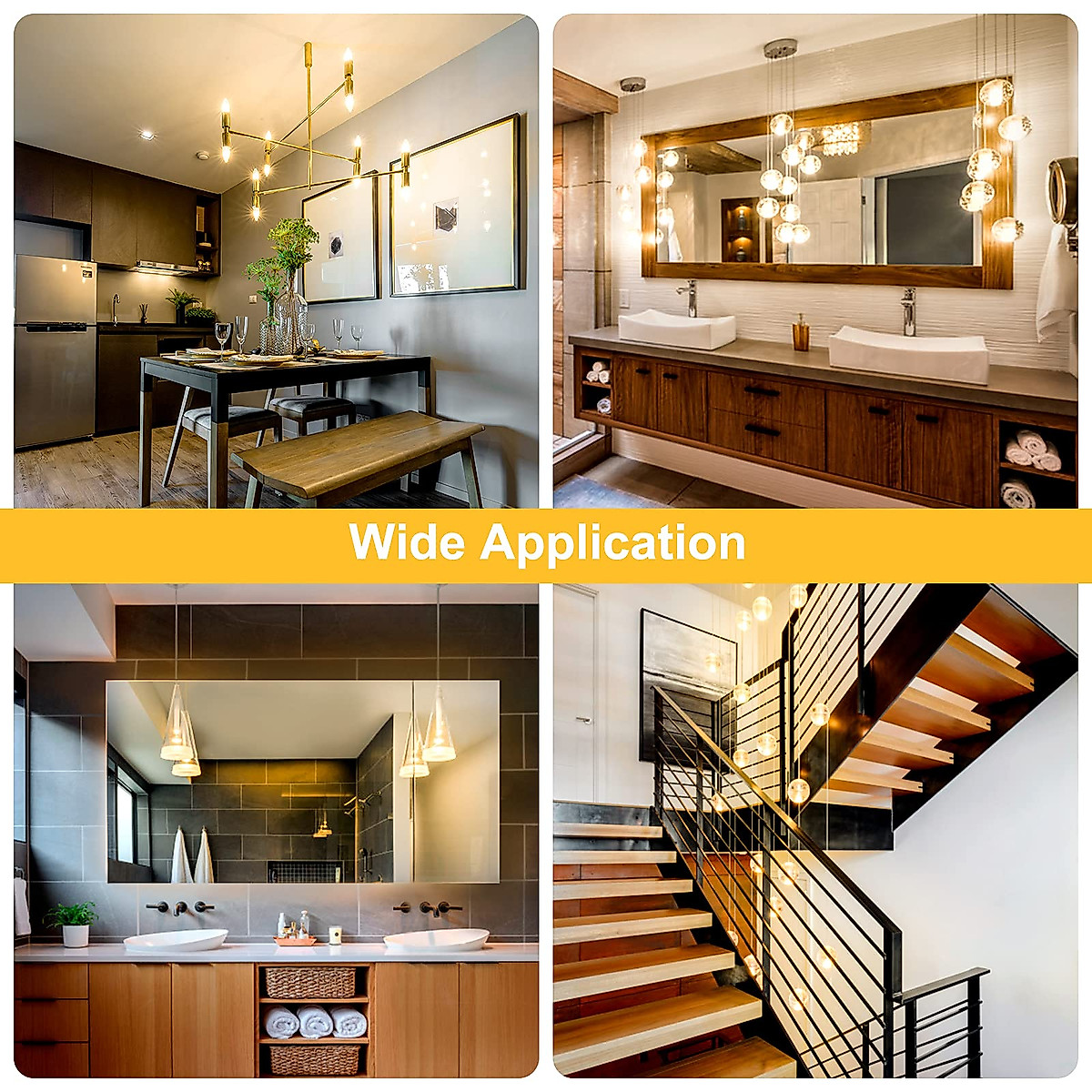 Anivona Night Light Bulb,[4PACK]15 Watt LED Night Light Bulb Equivalent, 1.5W Led Bulbs C7 S6, Mini Candelabra E12 Base, Warm White 3000K LED, 150LM Small Light for Bedroom Salt Lamp Bulbs Lighthouse