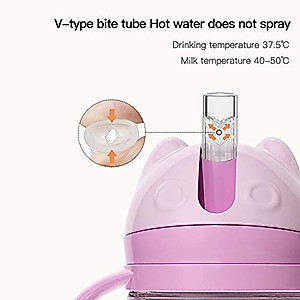 POTATO Straw Cup Spill Proof Sippy Cup with Handles and Strap, Toddler Cups, Tritan Sippy Cups for babies, 300ML/10oz, 6 Months+(Pink)