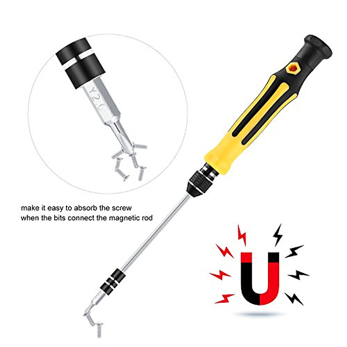 45 in 1 Mini Screwdriver Set, VCOO Torx Bit Tools Set, Small Precision Screwdriver Kit with Tweezers & Extension Shaft for Repair or Maintenance