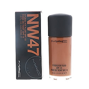 MAC Studio Fix Fluid Natural Matte Foundation SPF 15, 1 oz (Nw47)