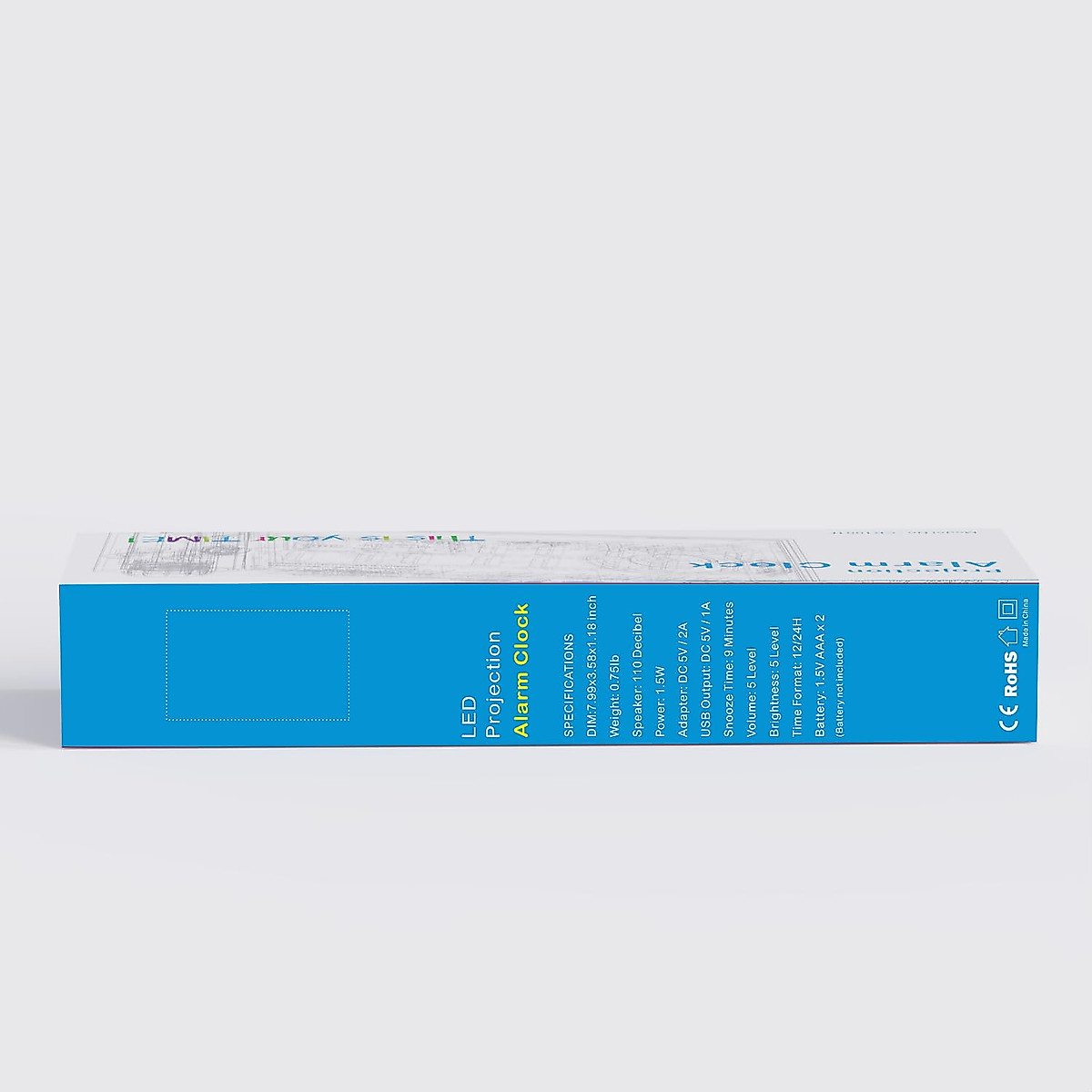 Digital Projection Alarm Clock for Bedroom, Large LED Alarm Clock with Projection on Ceiling Wall, 350°Projector,Dimmer,USB Charger, Battery Backup Loud Dual Alarm Clock for Heavy Sleeper Kids Elderly