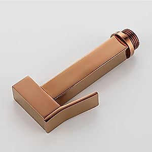 MINJING Handheld Bidet Sprayer for Toilet Rose Gold Baby Cloth Diaper Sprayer Hot and Cold Water Toilet Sprayer Wall Mounted Handheld Sprayer Kit, Brass, High Pressure, Adjustable Water Pressure