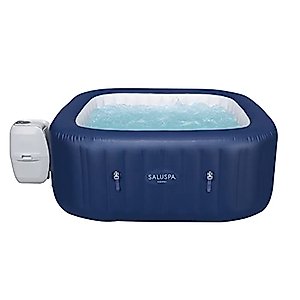 Bestway SaluSpa Hawaii AirJet Inflatable Hot Tub Spa | 71" x 71" x 26" Square Shape | Fits Up to 4-6 Persons