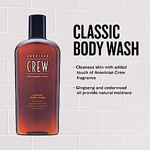 American Crew Gift Set, Travel Kit includes Hair Forming Cream, Men's Shampoo, Body Wash and Precision Shave Gel