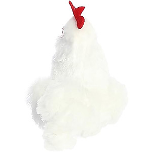 Aurora® Adorable Mini Flopsie™ Chicken Stuffed Animal - Playful Ease - Timeless Companions - White 8 Inches