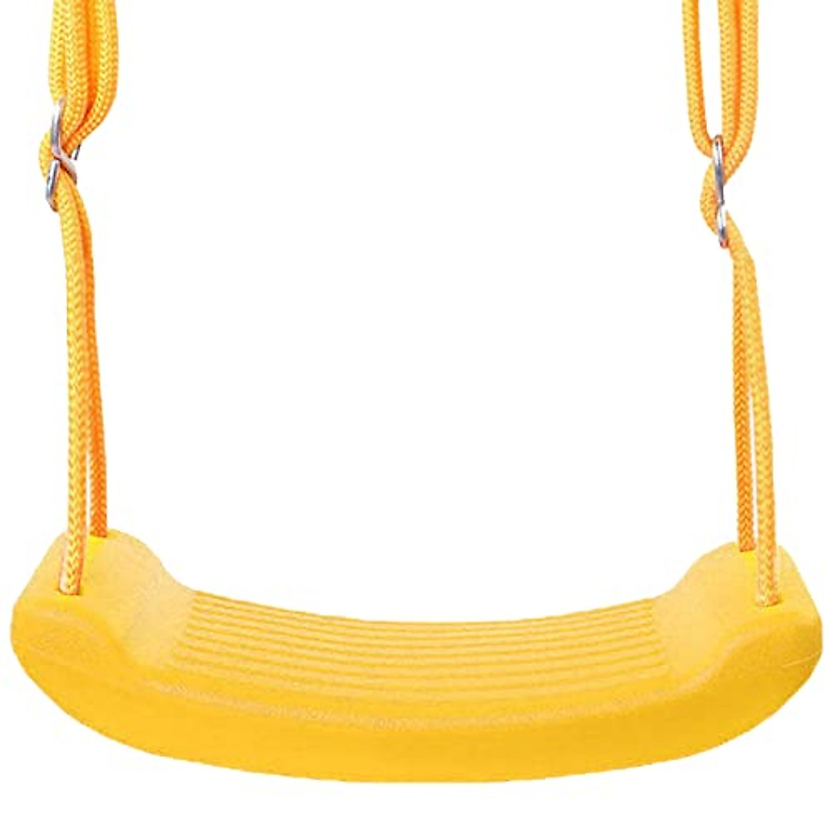 Plastic Swing Seat, Yard Swing for Kids and Adults with Rope and Carabiners, Swings Pro with Non Slip Tape for Backyard Playground Indoor Outdoor(Yellow)