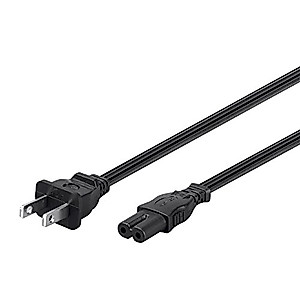 6ft 18AWG AC Power Cord Cable w/o Polarized, 10A (NEMA 1-15P to IEC-320-C7)