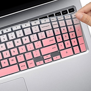 Keyboard Cover Skin for Acer Chromebook 315 CB315 & Acer Chromebook 715 CB715 15.6 inch with Numeric Keypad, Acer Chromebook 317 CB317 17.3" Keyboard Skin Protector-Ombrepink