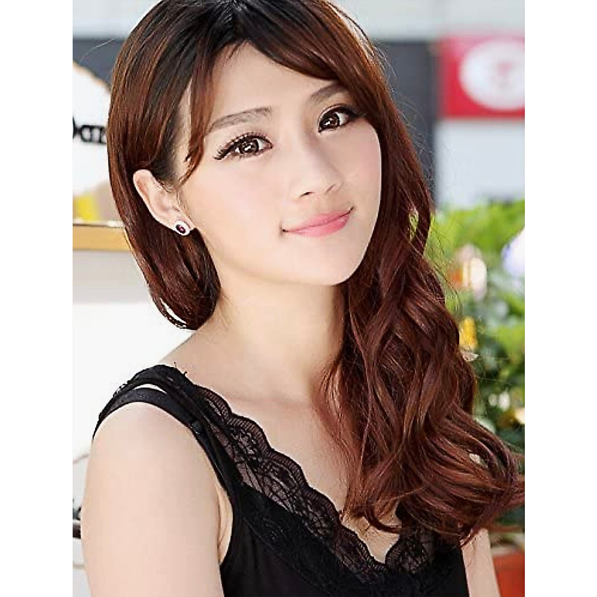 Gold Plated Oval Shaped AAAAA Australia Crystal with Clear Cubic Zirconia Stud Earrings Fashion Jewelry for Women (Rose Gold Sapphire)