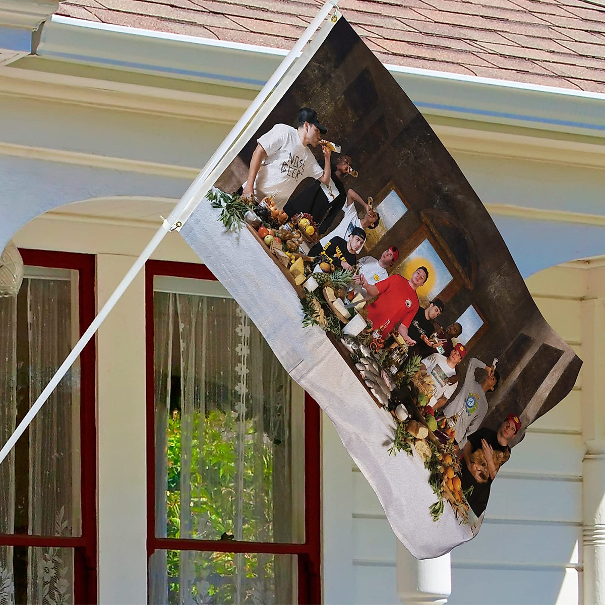 The Last Send Flag 3x5 Feet Flag Funny Poster Durable Man Cave Wall Flag with 2 Brass Grommets This beautiful entertaining banner flag for College Dorm Room Decor,Outdoor,Parties gifts, travel, filming, events, festivals..