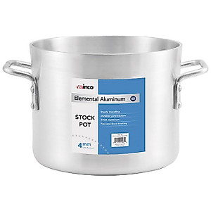 Winco ALST-24 Heavy-Duty Aluminum Stock Pot, 24 Quart, Silver