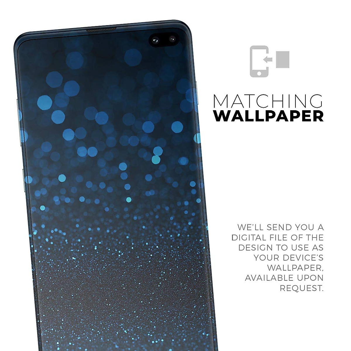 DesignSkinz 50 Shades of Unflocused Blue - Protective Vinyl Decal Wrap Skin Cover Compatible with The Samsung Galaxy S20 (Full-Body, Screen Trim & Back Glass Skin)
