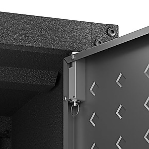 Manhattan Comfort Dual Fortress Floating Garage Storage Cabinet, 1, Black/Grey