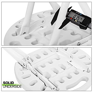 Magshion Foldable Stool with Handle Indoor Outdoor 6 Pack Backless Folding Stool 230lbs Capacity, 18 Inch White