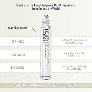 Perfect Scents Fragrances | Inspired by Jo Malone's Wood Sage & Sea Salt | Rollerball | Women’s Eau de Toilette | Vegan, Paraben Free, Phthalate Free | Never Tested on Animals | 0.34 Fl Oz