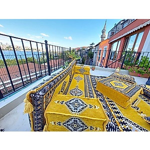 Sofas and Loveseats, Arabic Majlis, Traditional Design Arabic Lounge Set, Pallet Sofa Sectionals, Arabic Sofa, Meditation and Reading Sofas (Sofa Full Set)