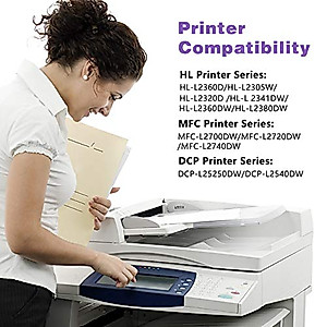 JENTREE TN660 Compatible Toner Cartridge Replacement for Brother TN-660 TN630 Work with HL-L2360DW HL-L2740DW HL-L2540DW HL-L2720DW HL-L2305W HL-L2320D MFC-L2700DW HL-L2380DW HL-L2360D (Black,2 Pack)