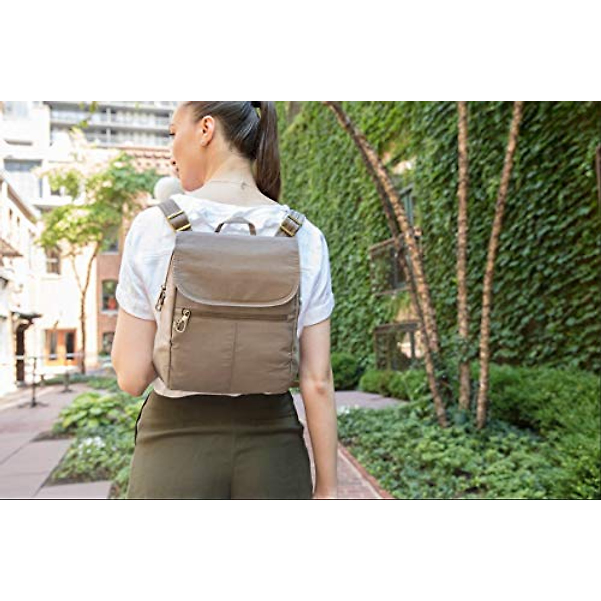 Travelon Anti-theft Signature Slim Backpack, Ocean