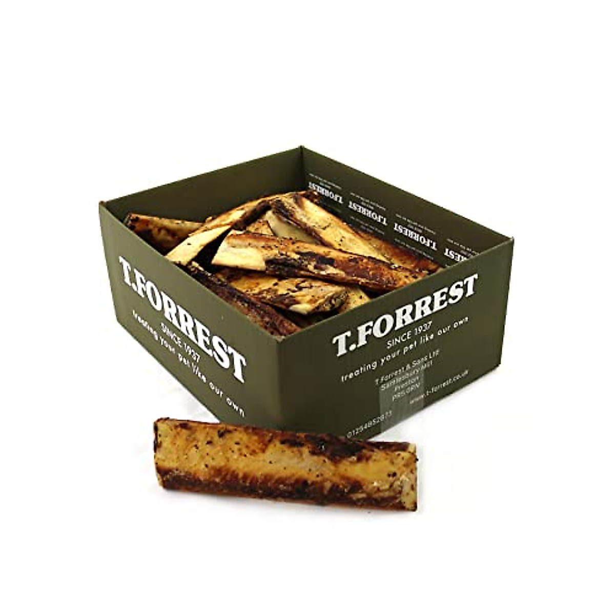 T. Forrest Beef Rib Dog Bones 6-8" (6 Pack) Natural Grass Fed Made in UK