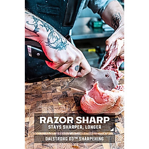 Dalstrong Mini Rocking Cleaver Knife-6.5"-Gladiator Series 'R'-High Carbon Steel - Razor Sharp Giftable Kitchen Knife-Black Handle-Meat Cleaver, Vegetable Knife - NSF Certified