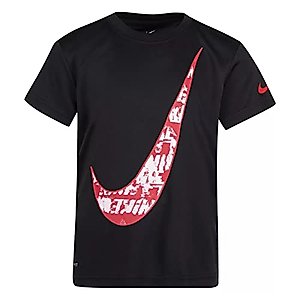 Nike Little Boys Dri-Fit Logos Active Tee (Black(86J143-023)/R, 6 Years)