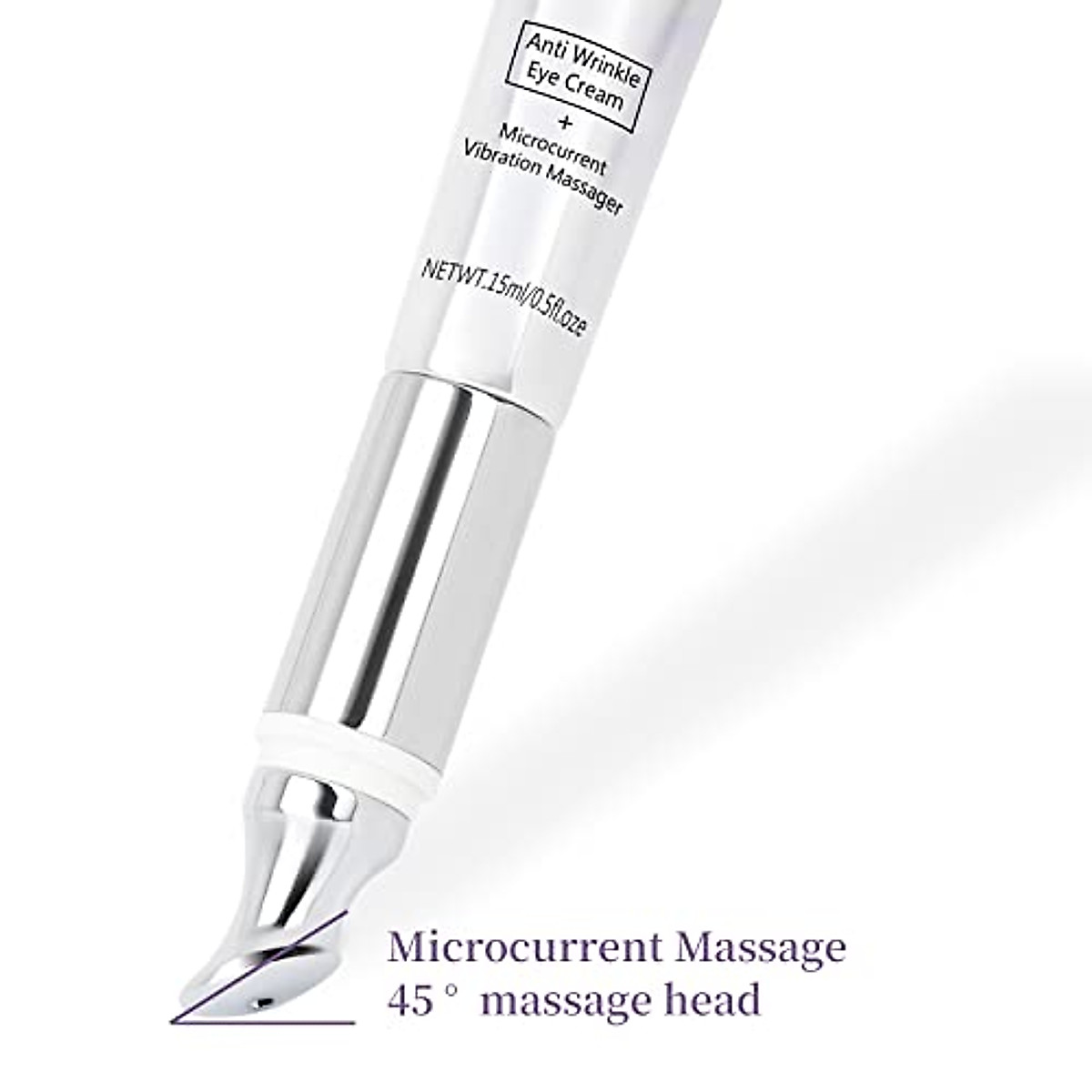 purifine Eye Cream for Wrinkles and Fine Lines Microcurrent Massage Anti-wrinkle Eye Cream Anti Aging 0.5 fl oz