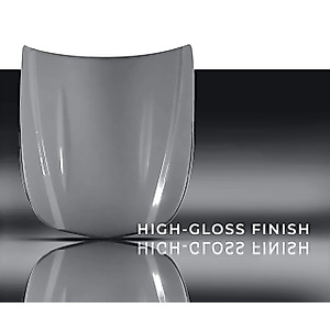 VViViD+ Ultra Gloss Nardo Dark Grey Vinyl Car Wrap Premium Paint Replacement Film Roll with Nano Air Release Technology, Stretchable Protective Cap Liner, Self Adhesive (25ft x 5ft)