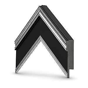 Frame My TV Deco TV Frames - Antique Silver & Black Smart Frame Compatible ONLY with Samsung The Frame TV (Fits 2021-2024 Frame TV, 55")