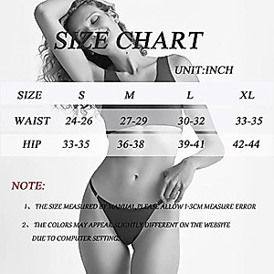 LEVAO 5 Pack Women's G-String Thongs Cotton Panties Stretch T-back Tangas Low Rise Hipster Underwear Sexy S-XL