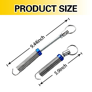 Crynod 2 PCS Car Trunk Lid Modification Spring Accessory with Clamp, Adjustable Metal Vehicle Lifting Spring Accessories, Universal Automotive Trunk Spring Replacement for SUV Truck RV (Silver)