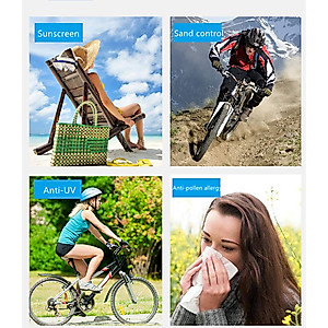 DABER VICH Sun Protection Face Mask Single Layer Neck Gaiter Lightweight Summer Protection Scarf Bandana UV Protective (Gray flower+gray)