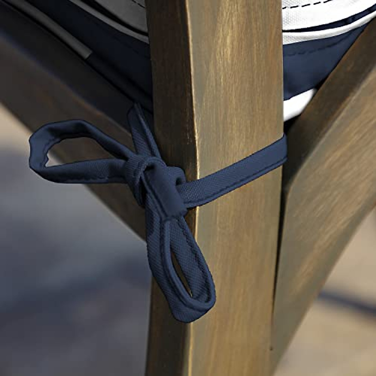 Arden Selections Modern Outdoor Seat Cushion 20 x 20, Sapphire Blue Cabana Stripe