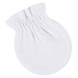 Gerber Baby 12-Pack No Scratch Mittens, White, 0-3 Months (8-Pack)