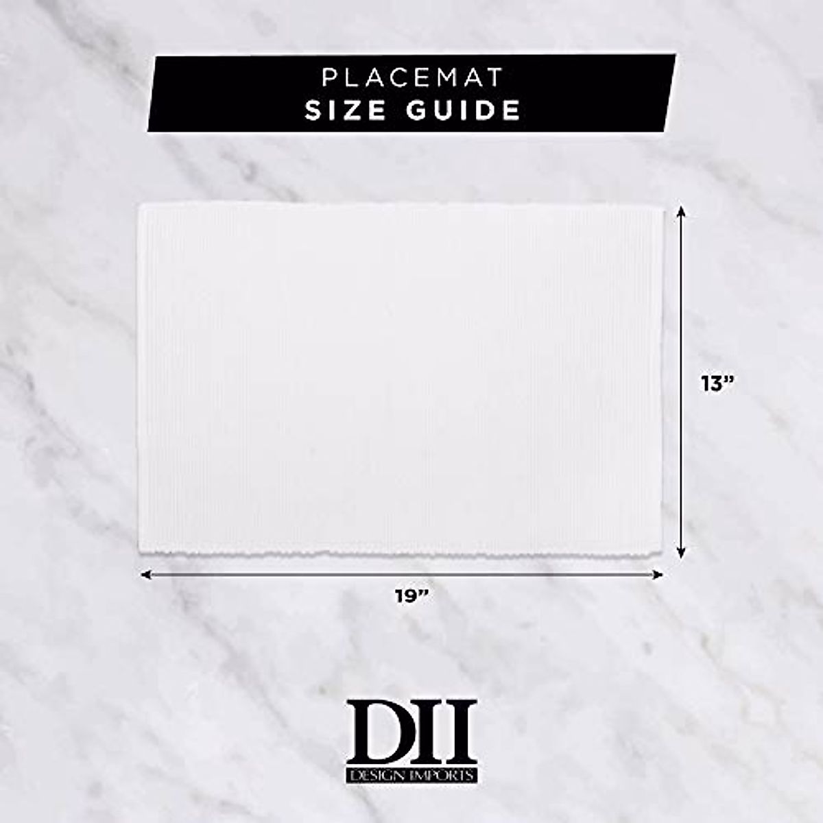 DII Jute Burlap Collection Kitchen Tabletop, Placemat Set, 13x19, Solid Natural, 6 Count