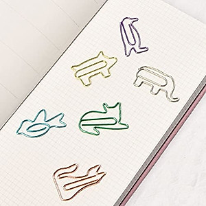 Kisangel 100Pcs Bird Shaped Paper Clips Bookmark Clip Decorative Binder Clips for Office School Document Organizing (Blue)