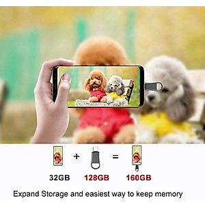 K&ZZ 128GB USB C Flash Drive USB 3.0 Thumb Drive Fold USB A & Type C Dual USB Flash Drives OTG Photo Stick High Speed for MacBook, Tablet, PC, Type C Smart Phones