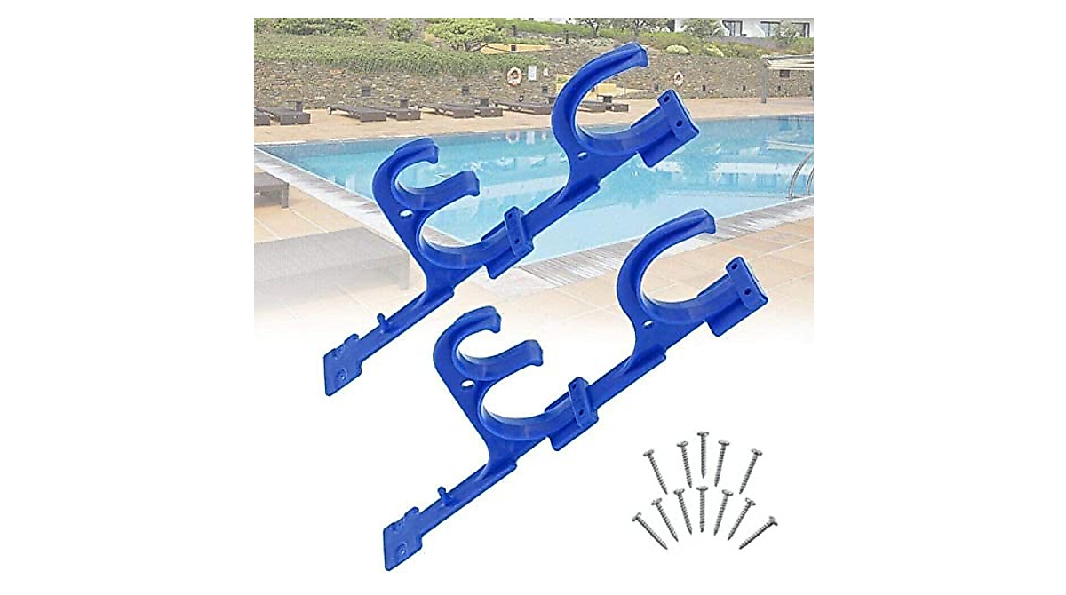 Pool & Garden Tool Organizer | Durable Blue Pole Hanger Set
